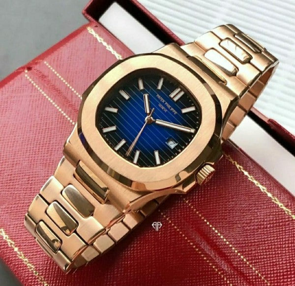 Patek Philippe Nautilus Gold Blue – LUXZILLA